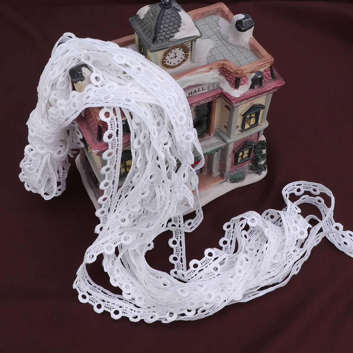 Raindrops Elegant White Lace Trim Milk Fiber Decorative Border for ...