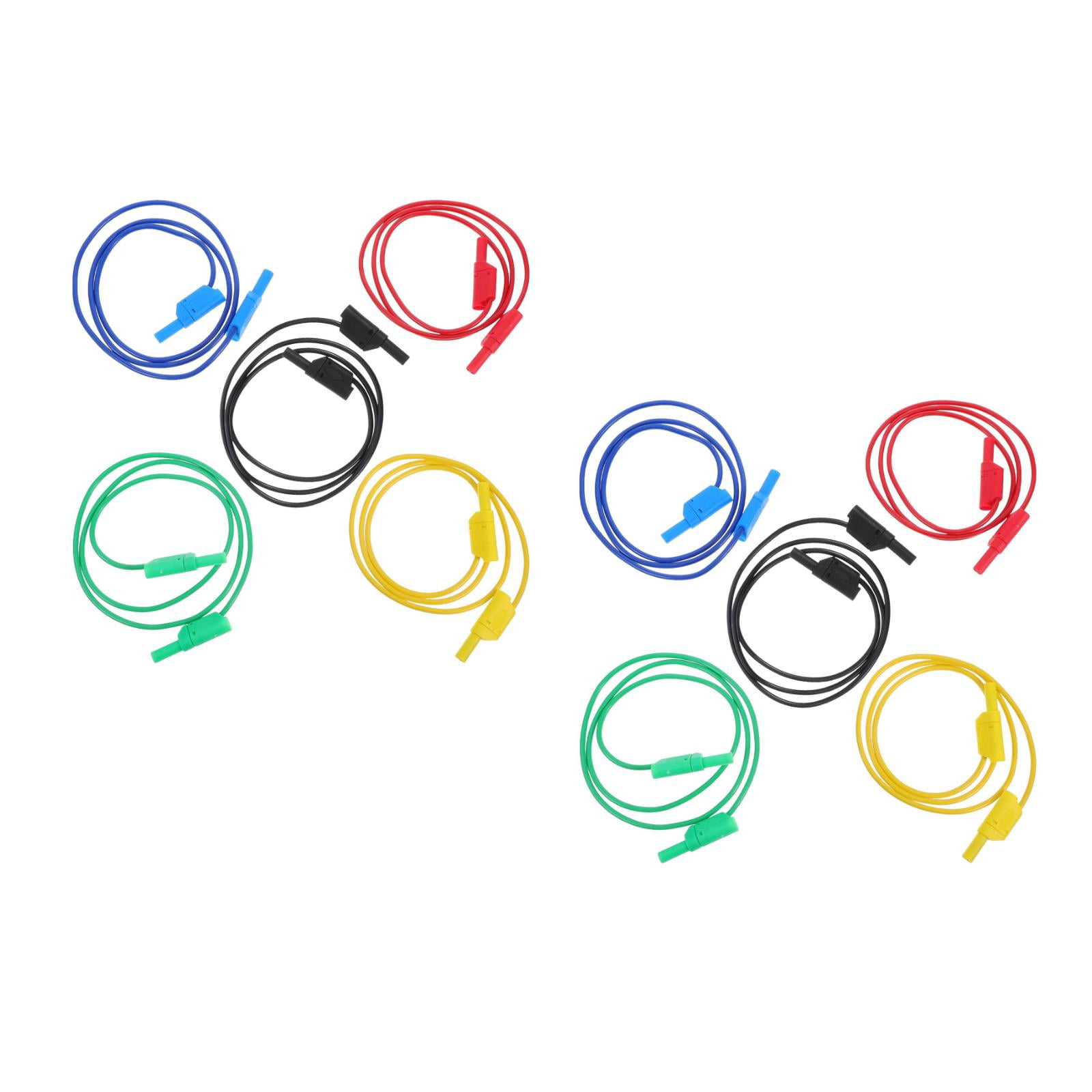 Raindrops 10 pcs 4mm Banana Plug Cable Lead Test Cable Lead Line ...