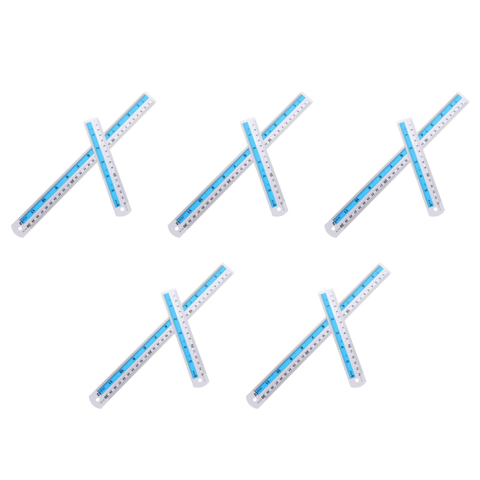 Raindrops 10 pcs Aluminum Alloy Ruler Set with Metric Imperial ...