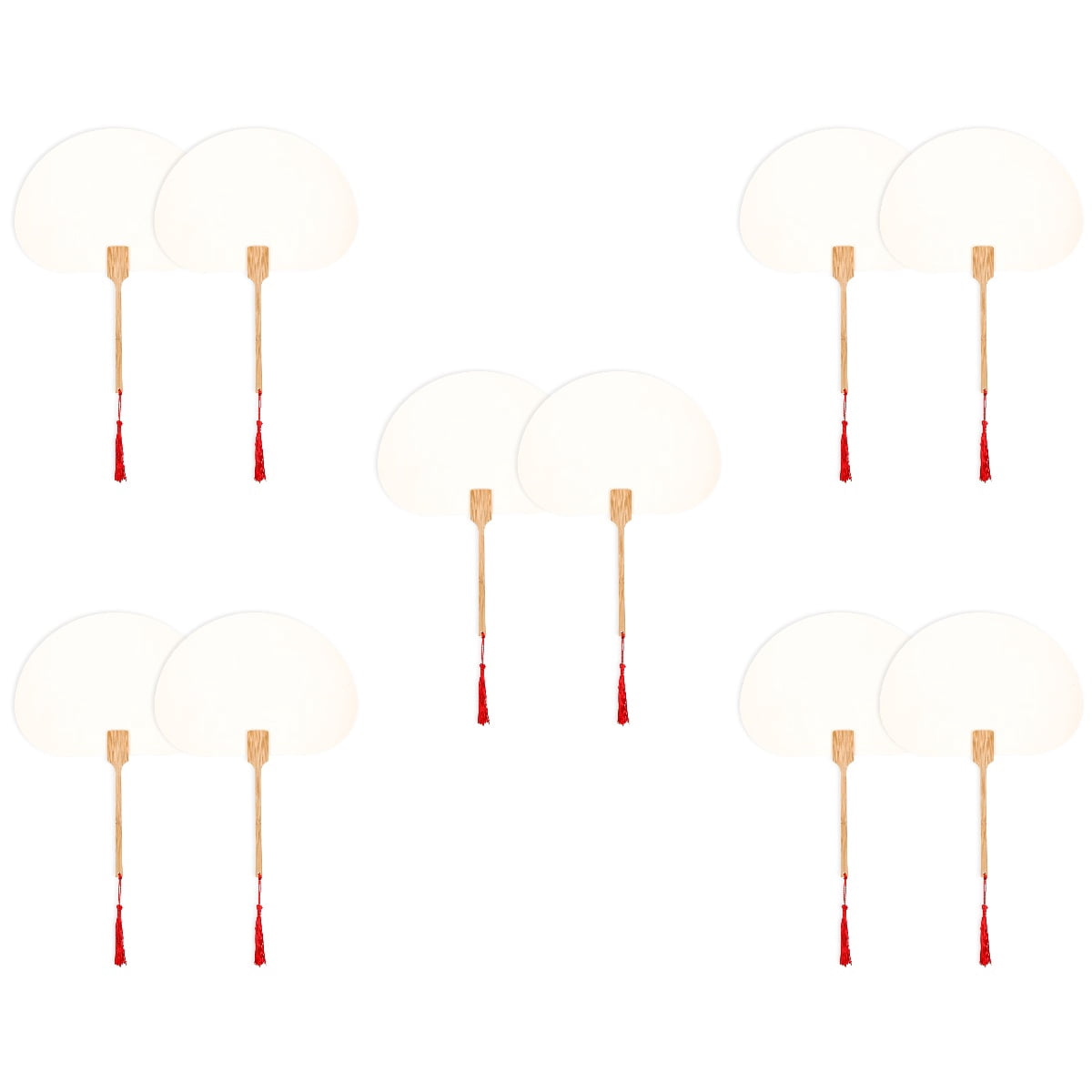 Raindrops 10 pcs Blank Graffiti Fan Decorative DIY Fan Children ...