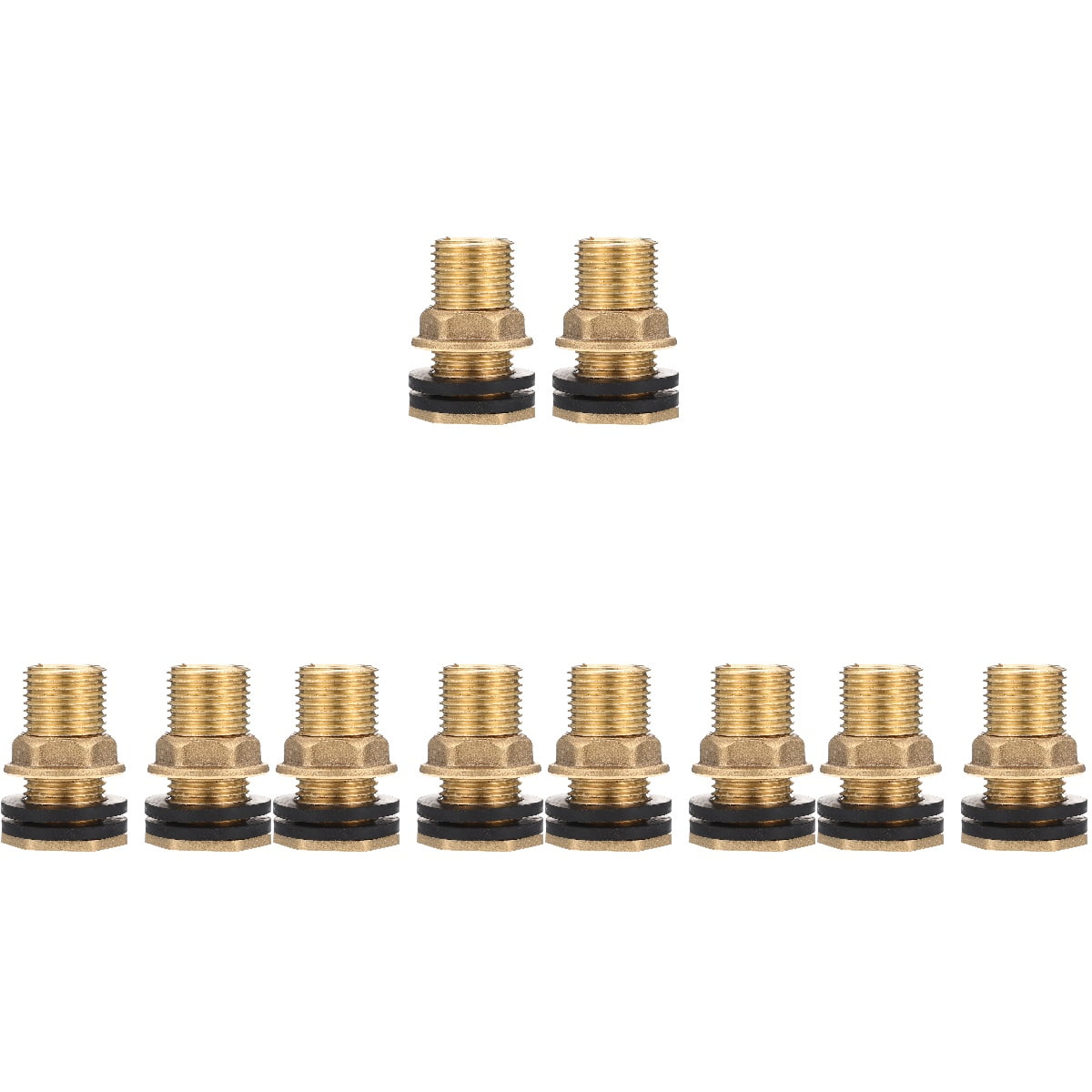 Raindrops 10 pcs Bulkhead Fitting Tank Adapter 3/ 8 Female 1/ 2 Male ...