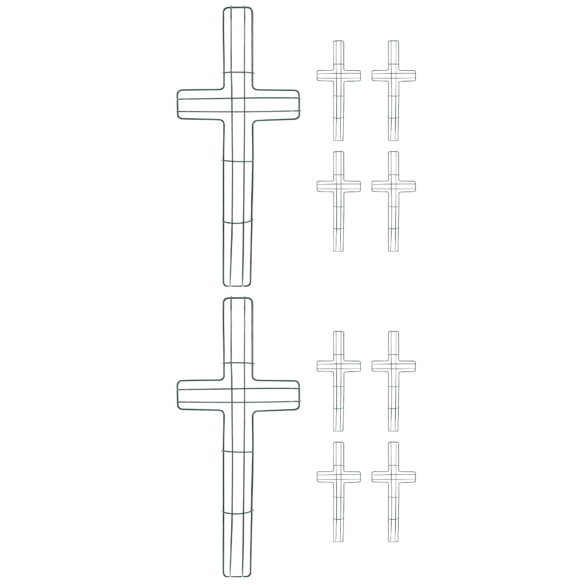 Raindrops 10 pcs Cross Wreath Frame Cross Shaped Wreath Frame DIY Cross ...