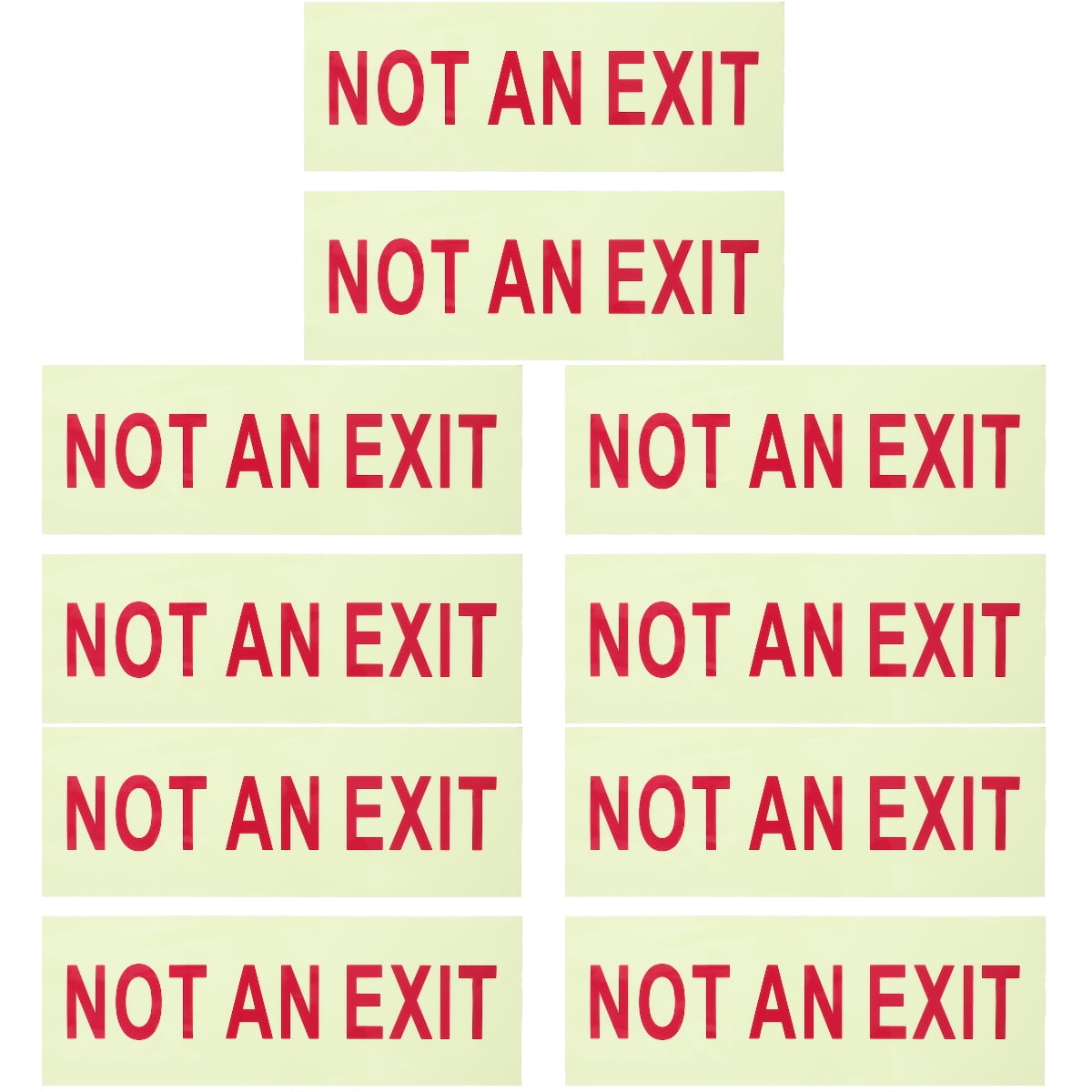 Raindrops 10 pcs Not Exit Sign Warning Label Sign Emergency Indicator ...