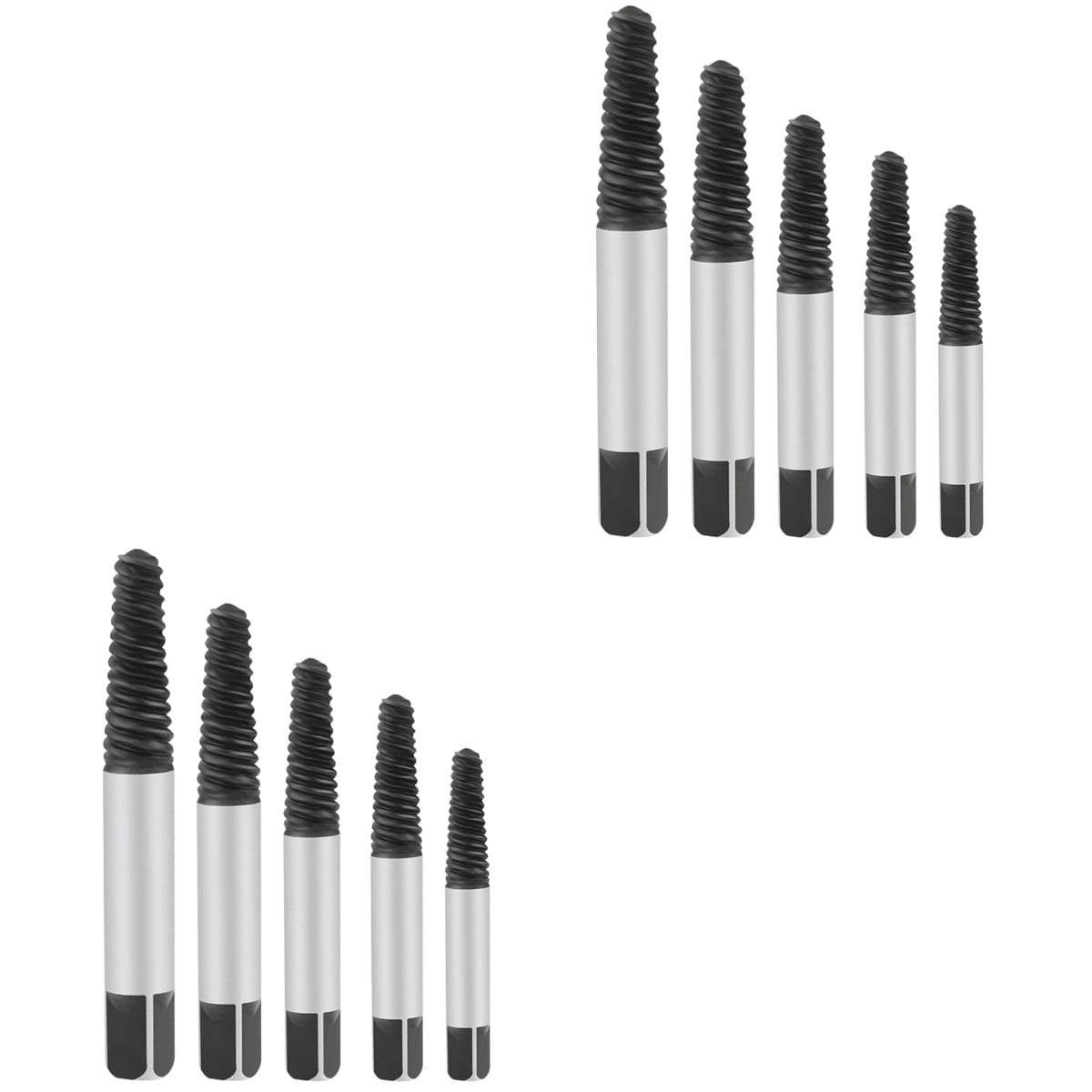 Raindrops 10 pcs Screw Extractors Tool Damaged Bolt Removers Drill Bits Guide Screw Removal ...