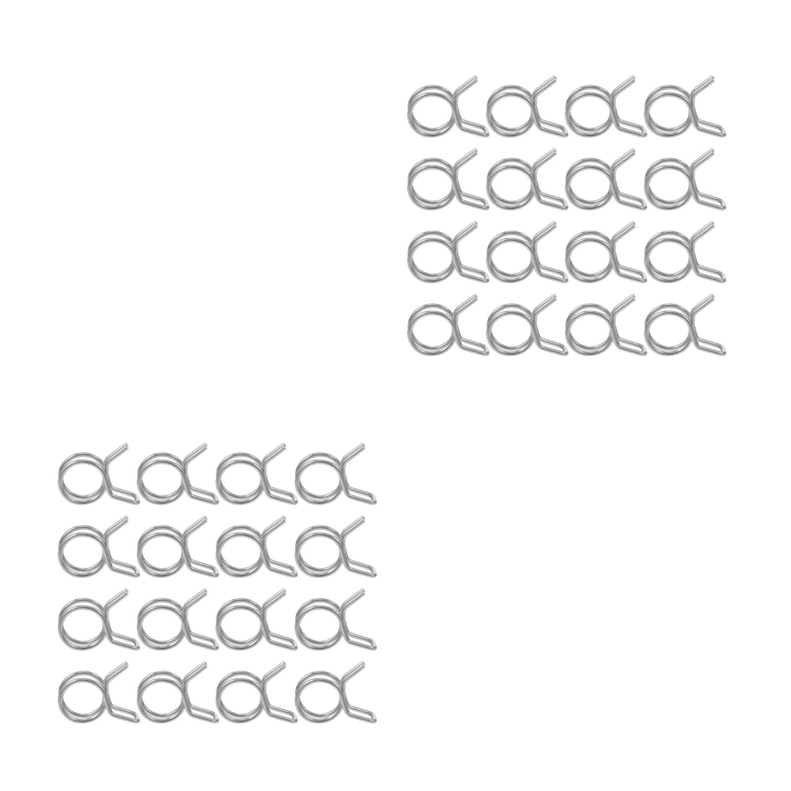 Raindrops 100 PCS Spring Hose Clamps Stainless Steel Wire Spring Clips ...