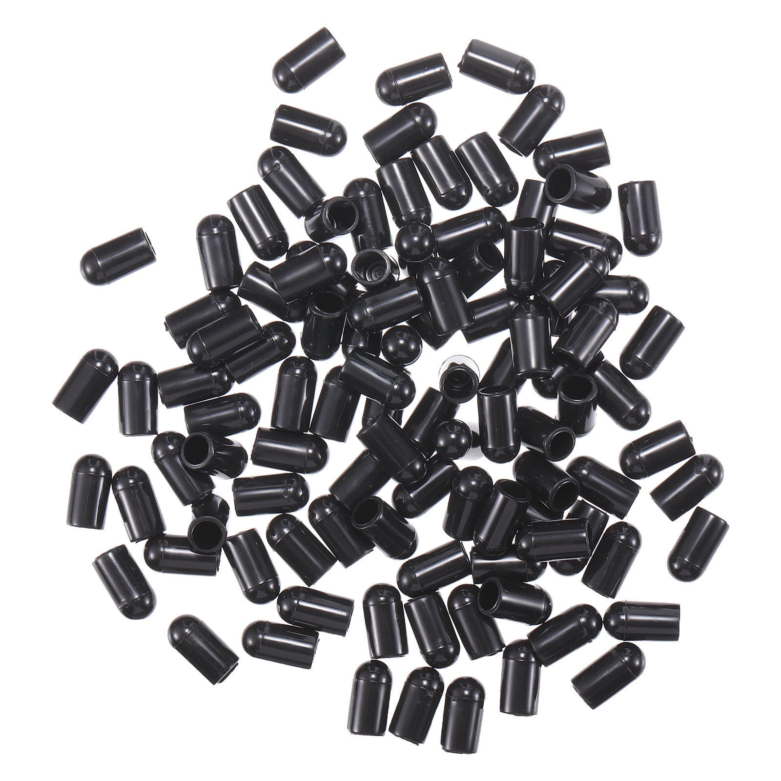 Raindrops 100 Pack Black PVC Dishwasher Rack Caps for Fits 6mm Prong ...