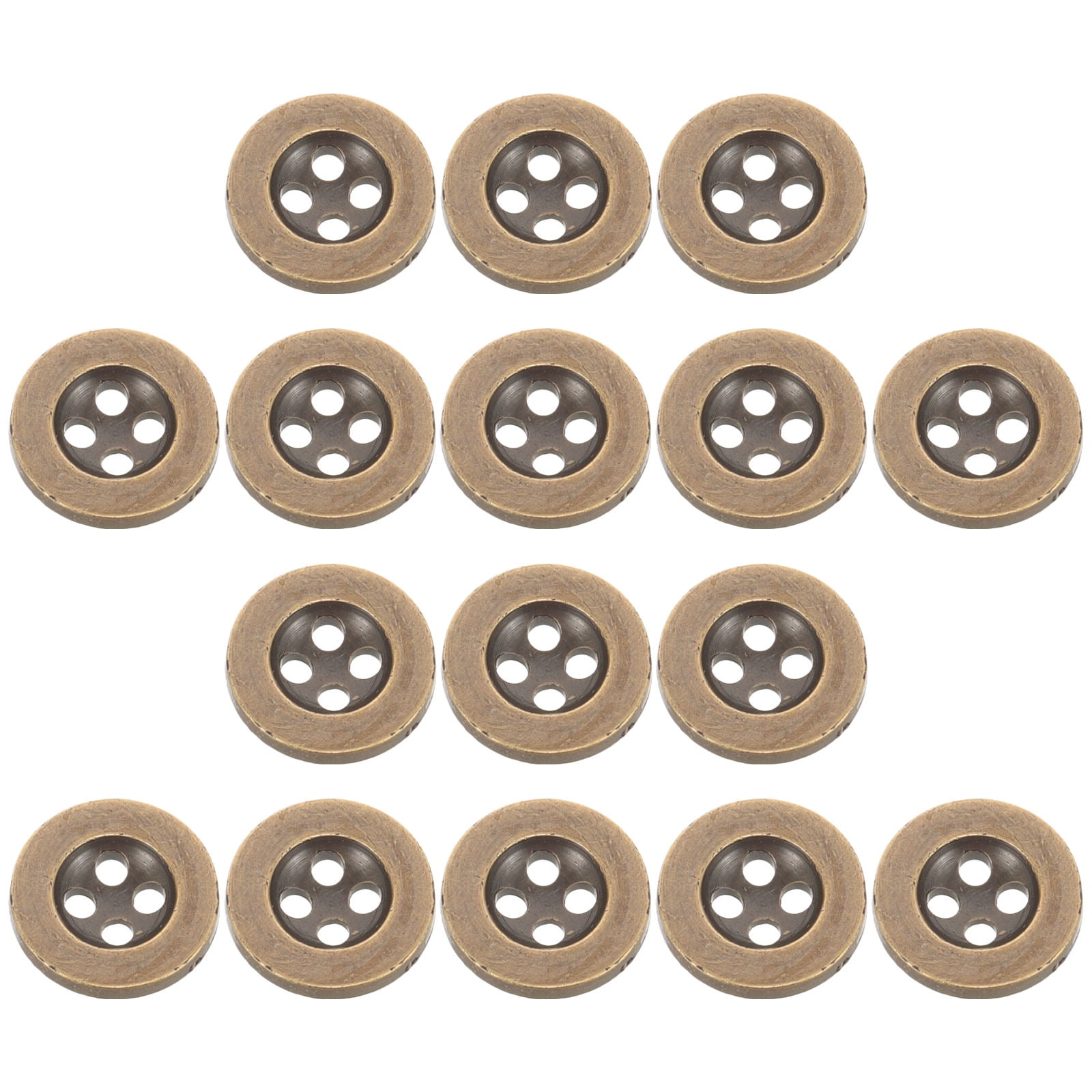 Raindrops 100 Pcs Black Bulk Four-eye Electroplated Buttons - Walmart.com