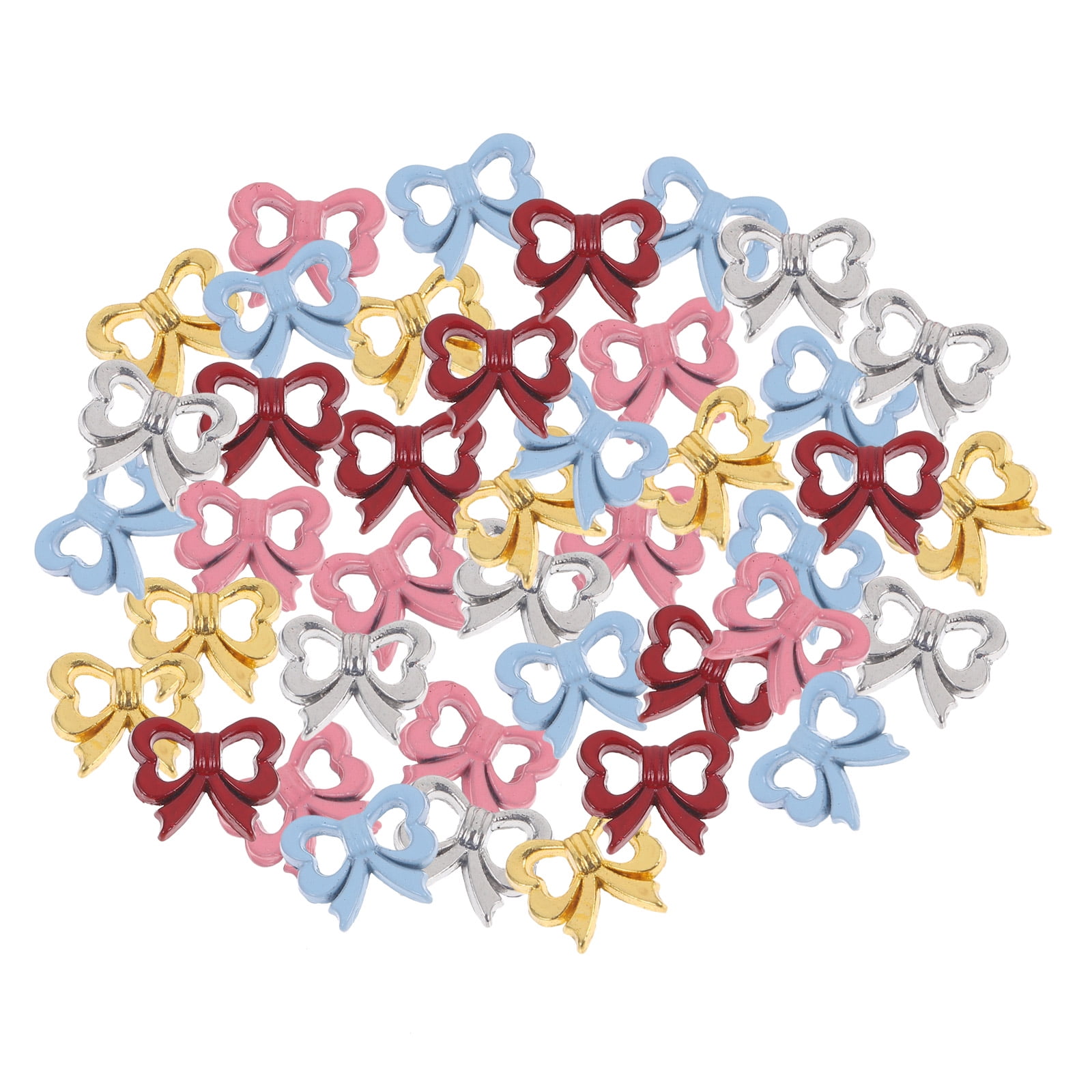 Raindrops 100 Pcs Bow Knot Charms Button Sewing Project Decoration Doll ...