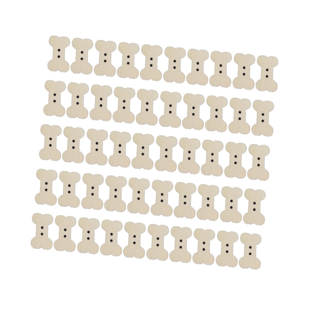 Raindrops 100 Pcs Bones Two Holes Buttons Shoes Buttons Baby 1.8*1.1 ...