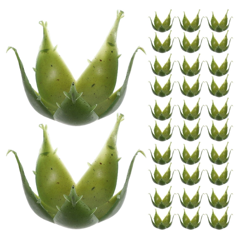 Raindrops 100 Pcs Fake Calyx Artificial Flower Base DIY Rose Artificial ...