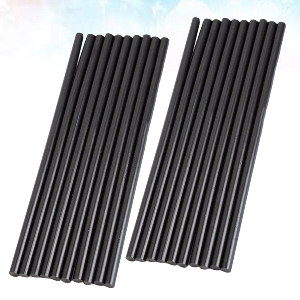 Raindrops 100 Pcs Full Size Black Hot Glue Sticks Adhesive Sticks for ...