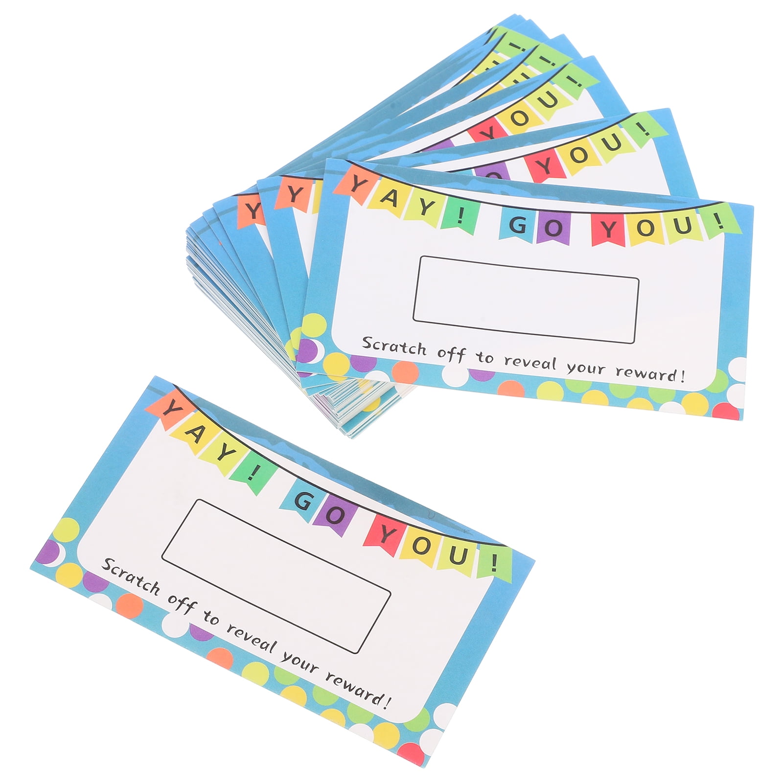 Raindrops 100 Pcs Motivational Scratch Off Cards Blank Scratch Card ...