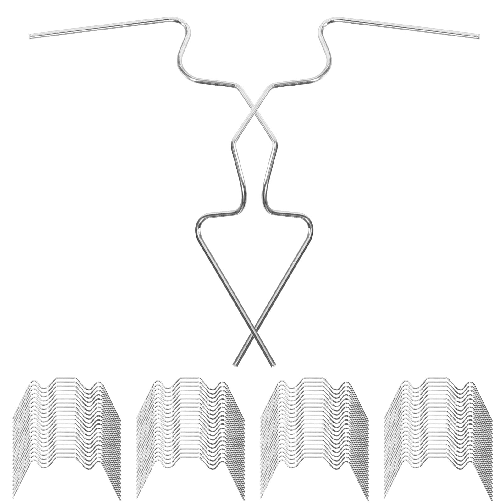 Raindrops 100 Pcs Pane Fixing Clips Greenhouse W Type Accessories ...