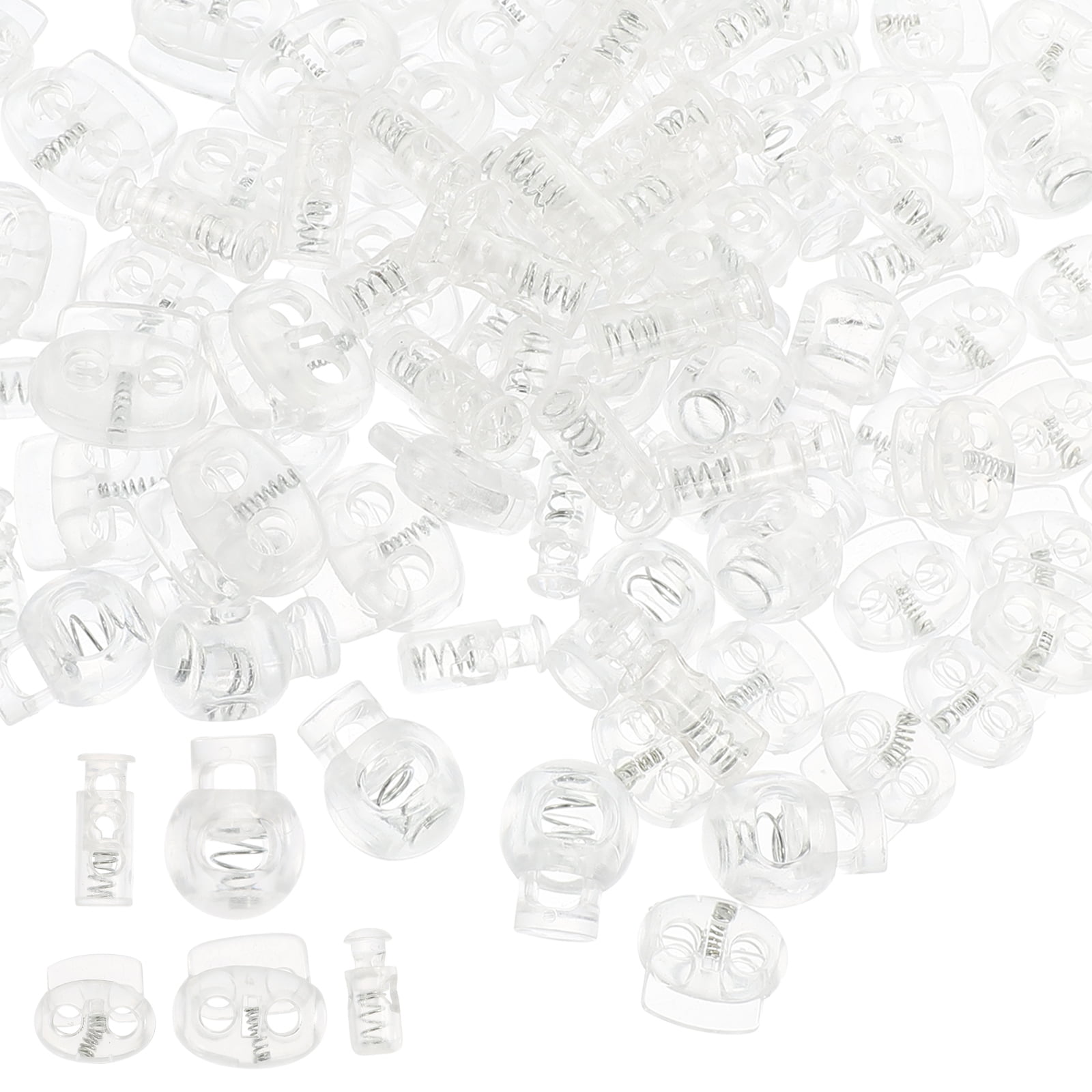 Raindrops 100 Pcs Transparent Pig Nose Button Spring-loaded Buckles ...