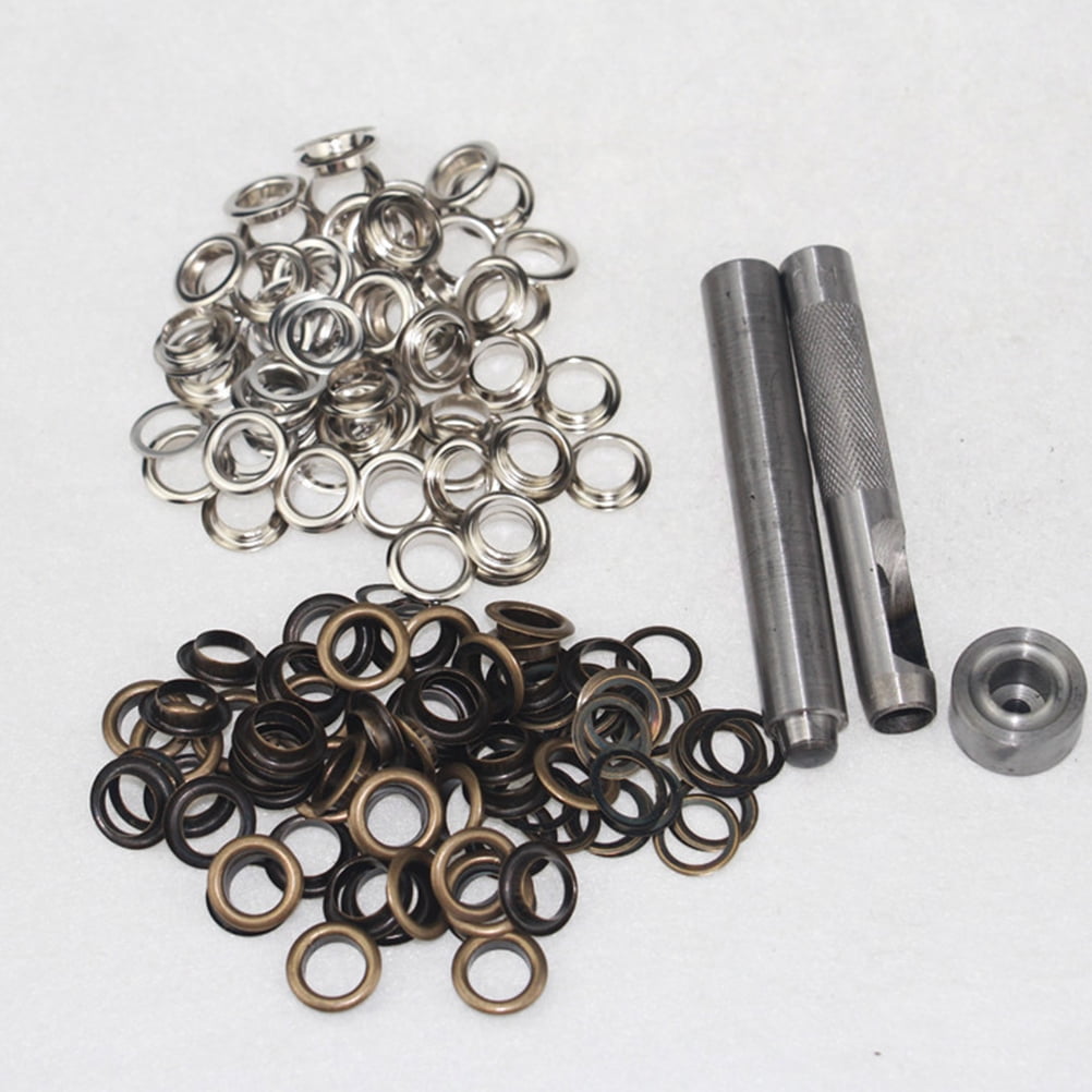 Raindrops 100 Set Grommets Kit Sturdy Brass Eyelets Button Kit with ...