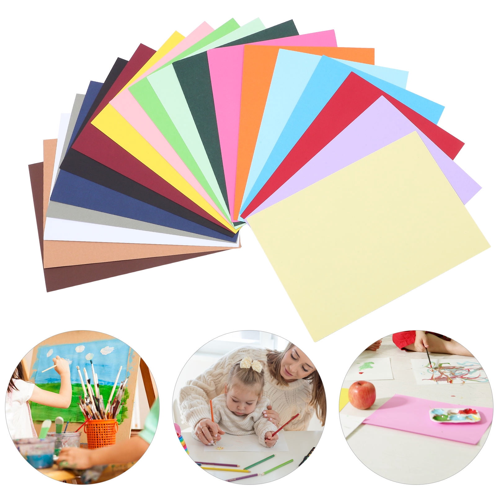 Raindrops 100 Sheets Blank Cards with Chip Color Cardboard Child ...