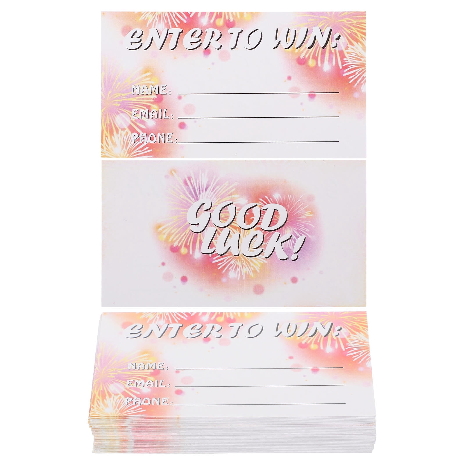 Raindrops 100 Sheets Blank Raffle Ticket Clear Ballot Voting Cards ...