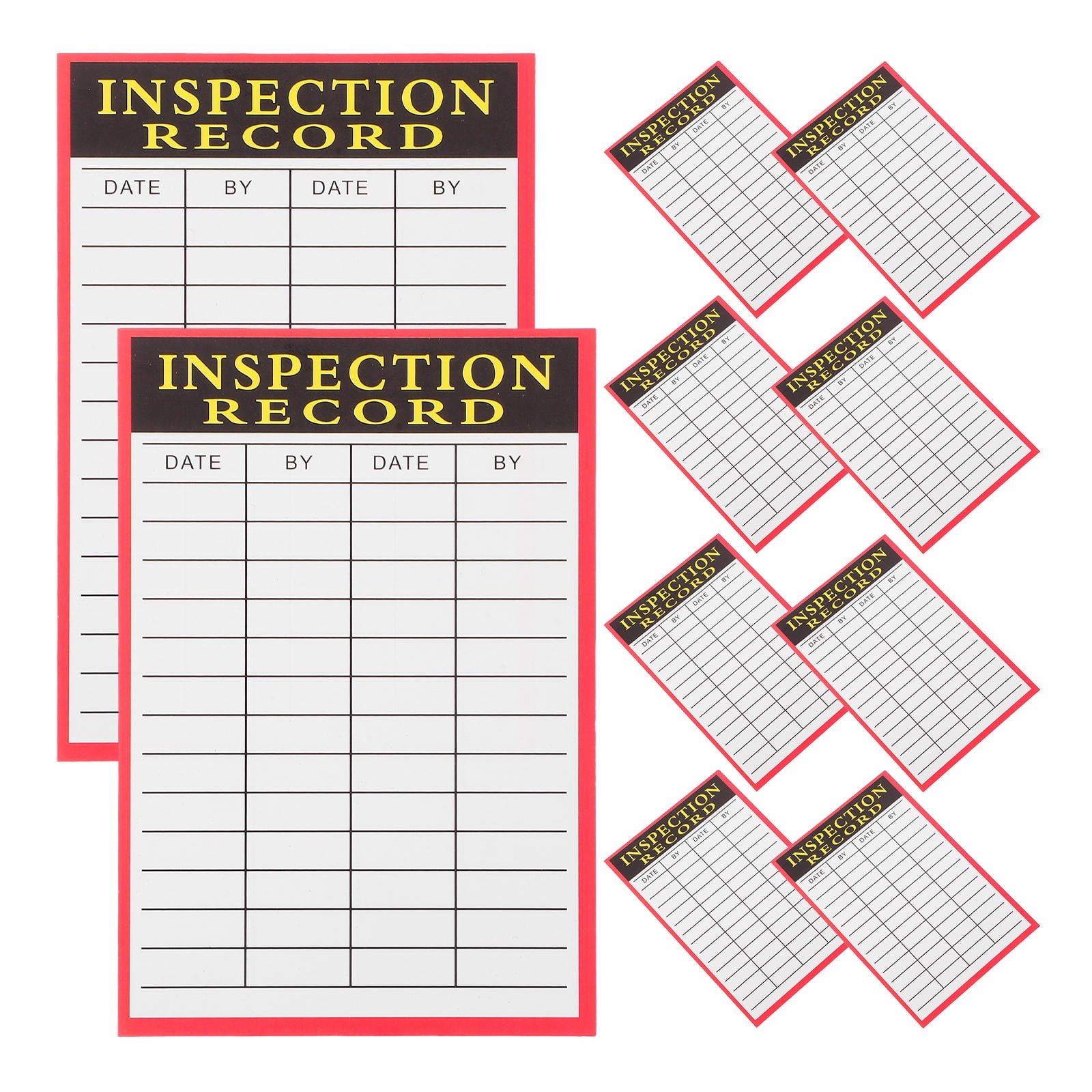Raindrops 100 Sheets Compact Inspection Record Card Tags for Scaffolds ...