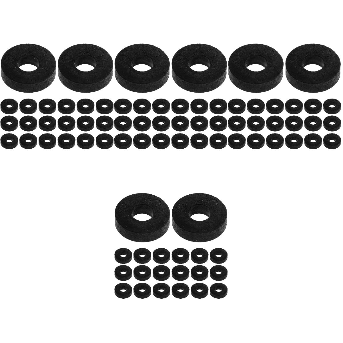 Raindrops 100 pcs Rubber Round Washers Mechanical Pads Seal Repair ...