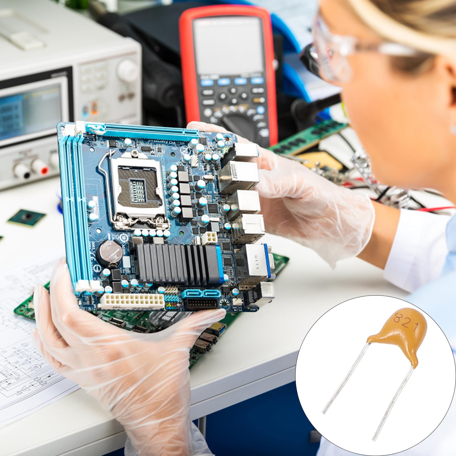 Raindrops 1000 Pcs Capacitor 2 Pin Assorted Kit Capacitors Assortment ...