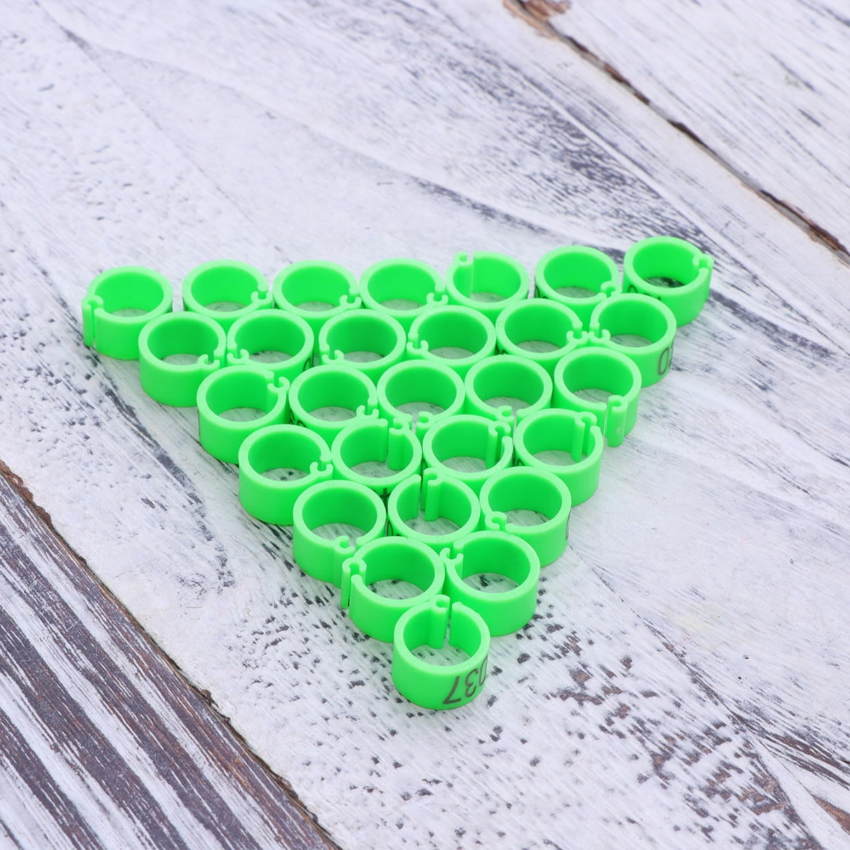 Raindrops 100Pcs Green Bird Foot Rings for Identification Durable Bands ...