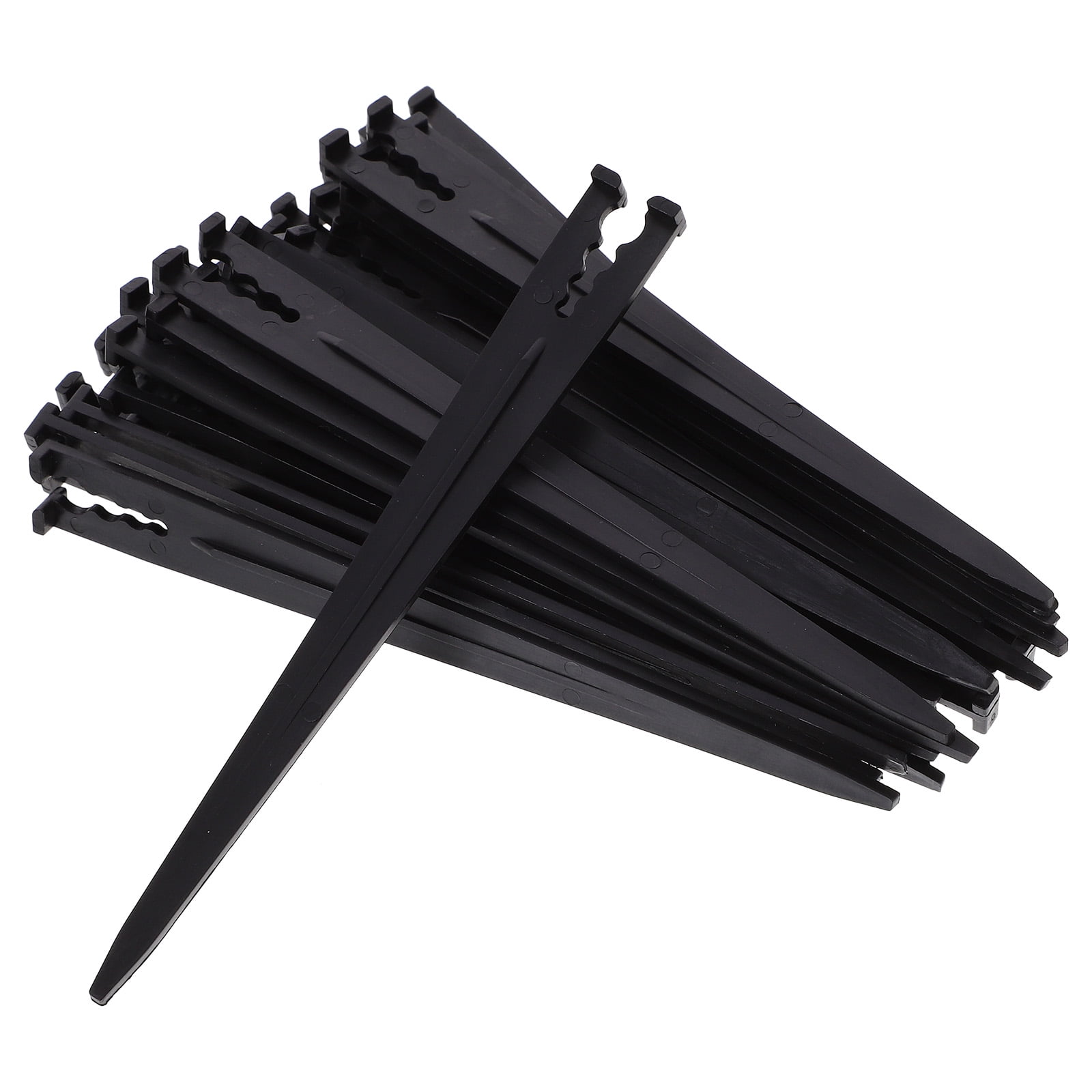Raindrops 100Pcs Black Plastic Insert Rod for Gardeners 14.8X1.6In ...