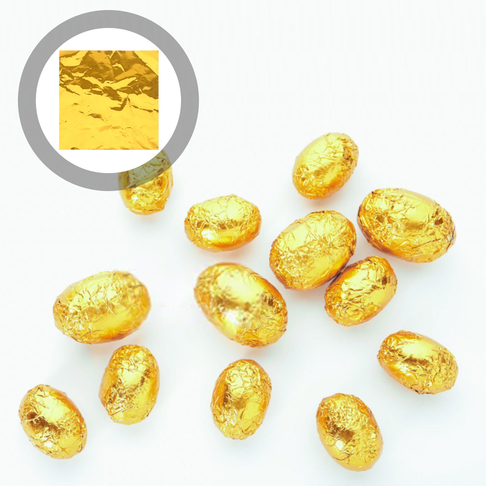 Raindrops 100Pcs Chocolate Wrapping Foil with Golden Foil for General ...