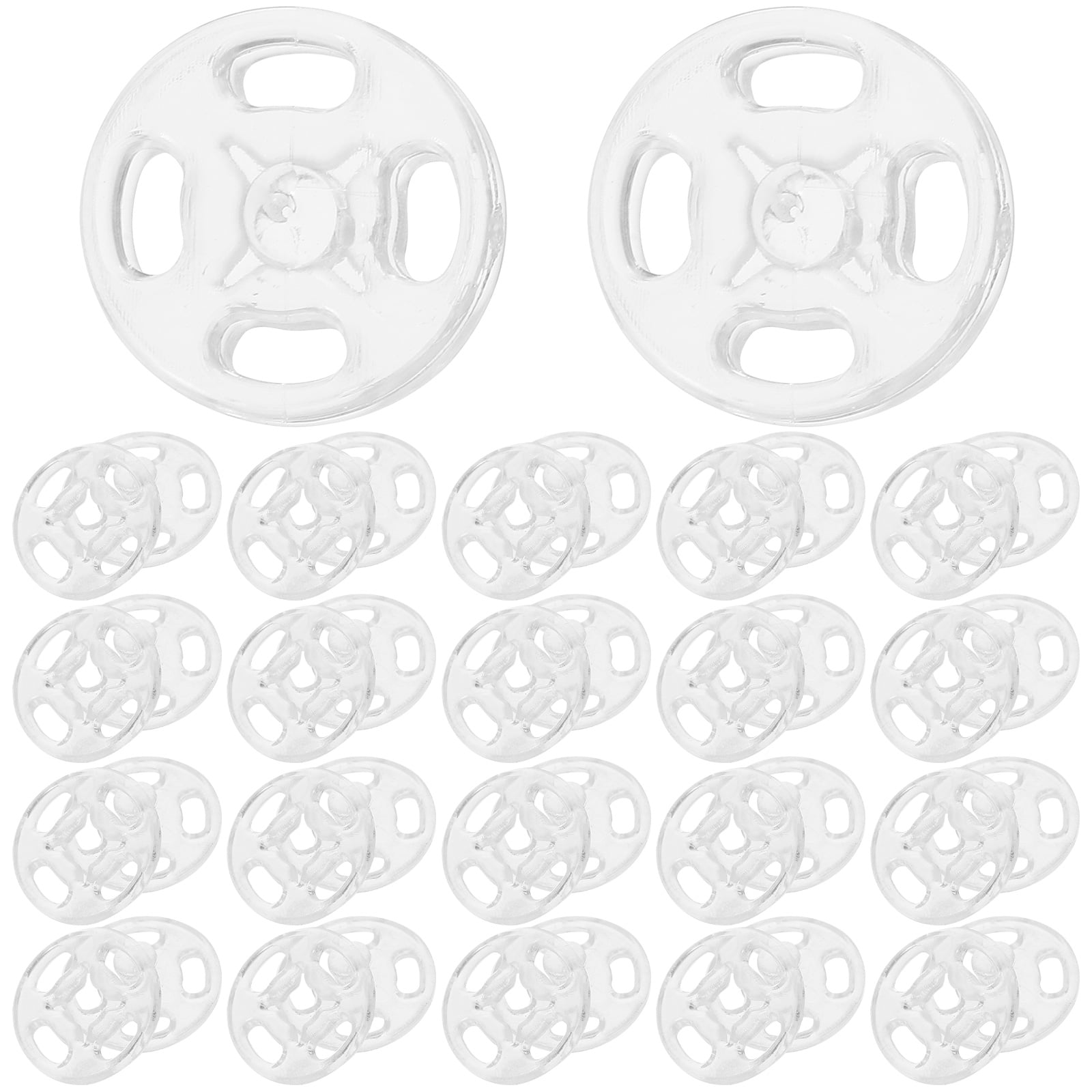 Raindrops 100Pcs Clear Invisible Hidden Sewing Button for Diy Sewing ...
