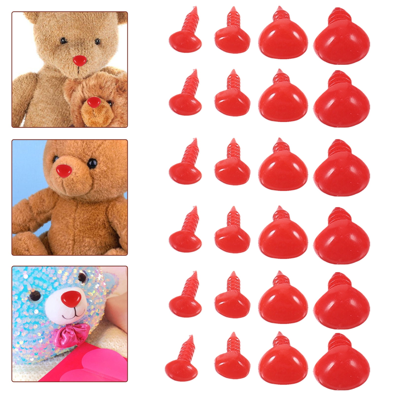 Raindrops 100Pcs Crafting Nose Stuffed Doll Safety Nose Plastic Nose ...