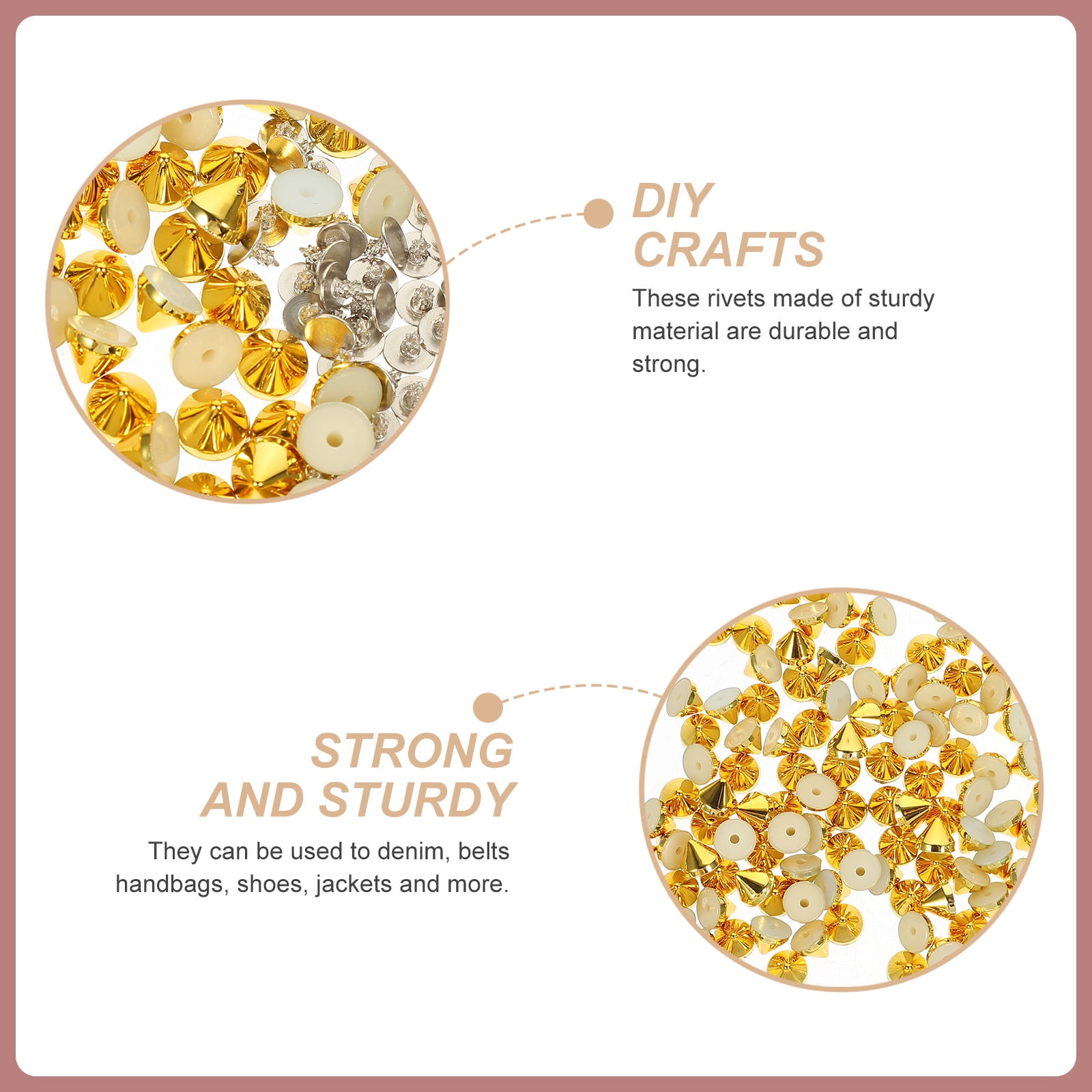 Raindrops 100Pcs Crafting Studs Plastic Craft Rivets Crafting Rivet ...