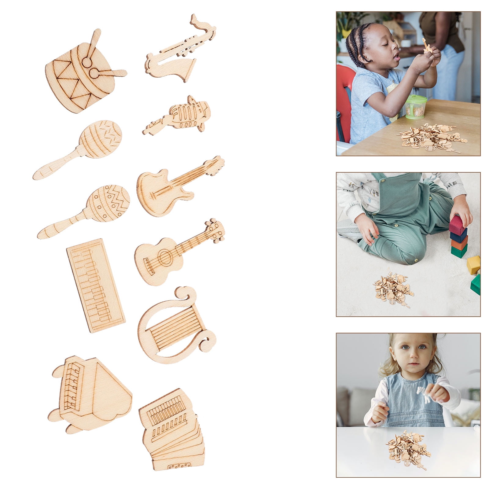 Raindrops 100Pcs Musical Instrument Cutouts in Guitar and Piano Shapes ...