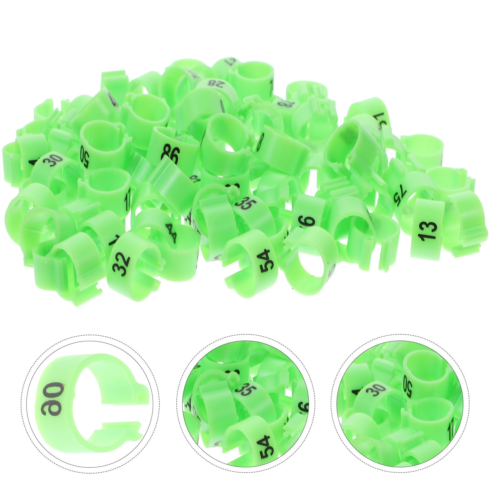Raindrops 100Pcs Numbered Pigeon Leg Rings Bird Identification Bands ...