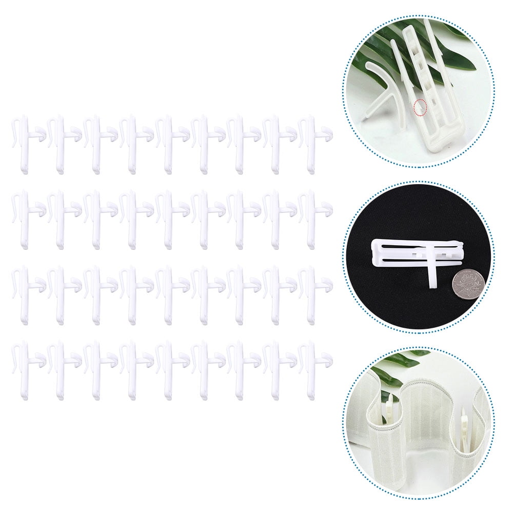 Raindrops 100Pcs Plastic Curtain Clips for Drapes Easy to Install and ...