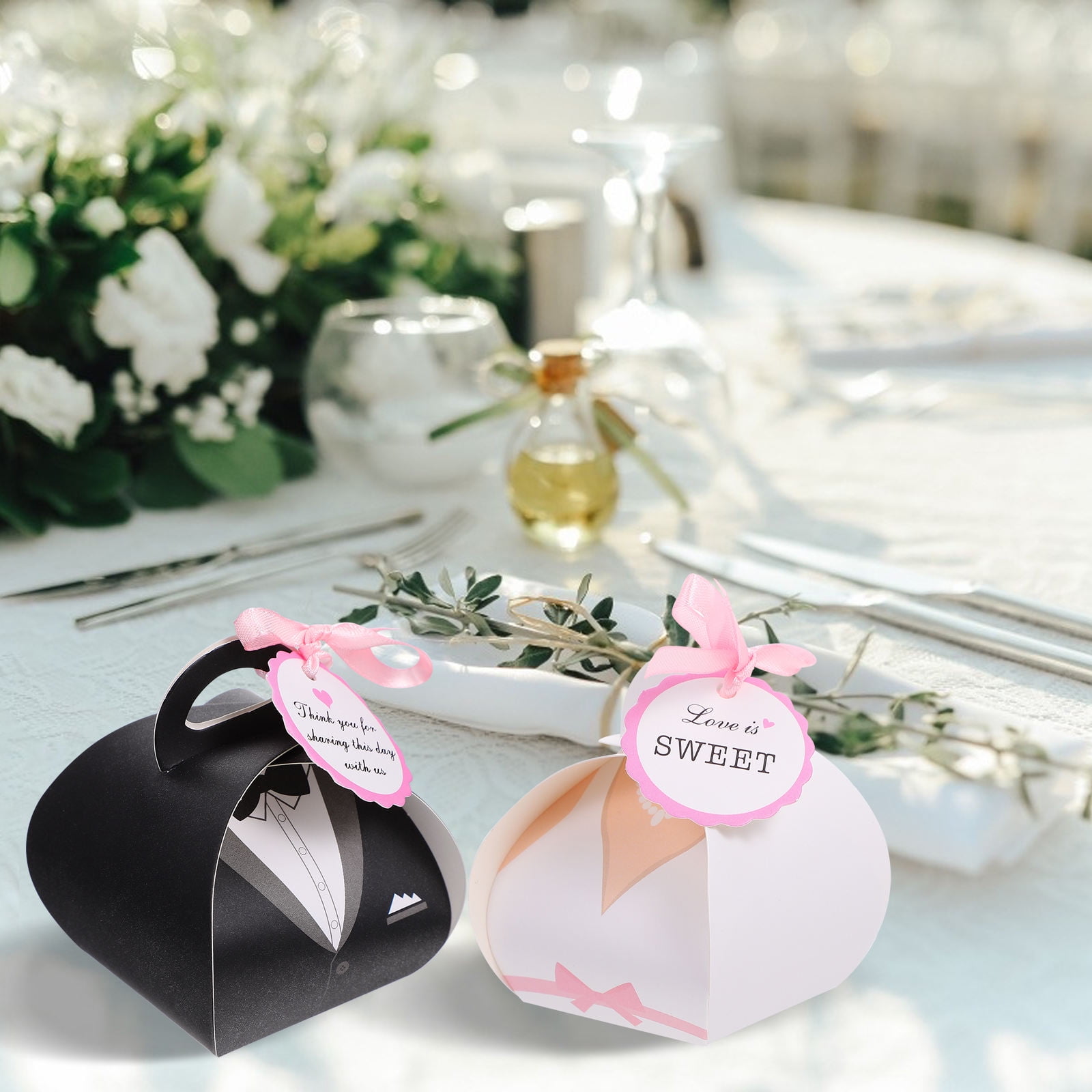 Raindrops 100Pcs Small Favor Boxes Rectangular White Cardboard for ...