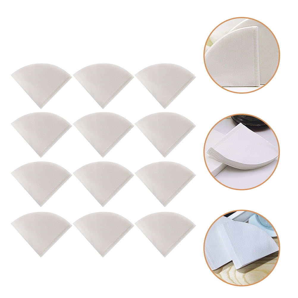 Raindrops 100Set Coffee Filter Paper Cone Shape White Natural Paper for ...