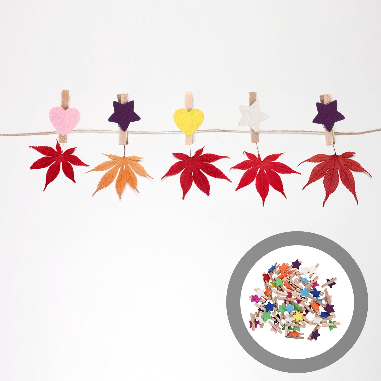 Raindrops 100pcs Assorted Color Wooden Clips for Holding Use Small Size ...