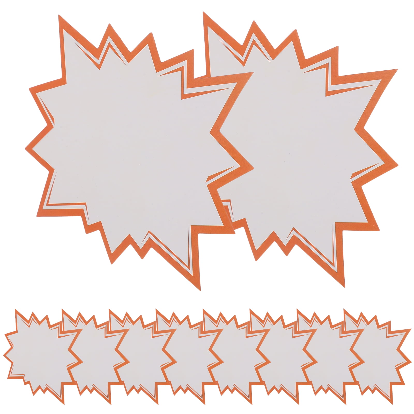 Raindrops 100pcs Burst Signs White Price Tag Signs Blank Star Shape ...