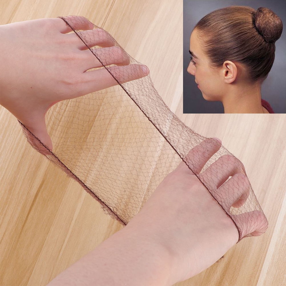Raindrops 100pcs Elastic Invisible Hair Nets for Ballet Bun in Coffee ...