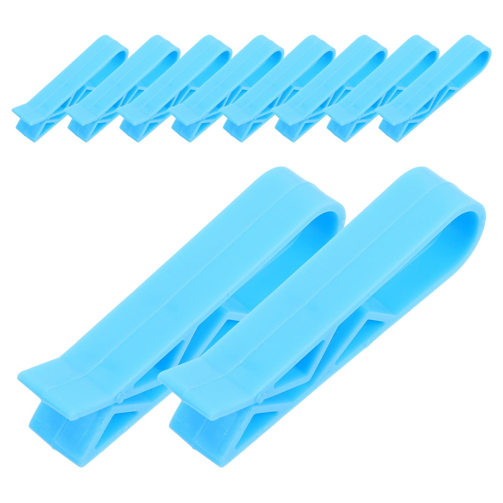 Raindrops 100 Pcs Garbage Clip Simple Trash Can Clips Office Sky-blue ...