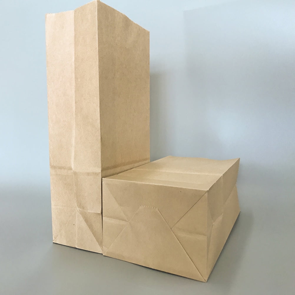 Raindrops 100pcs Kraft Paper Bag Food Grade Open Heavy Candy Food ...