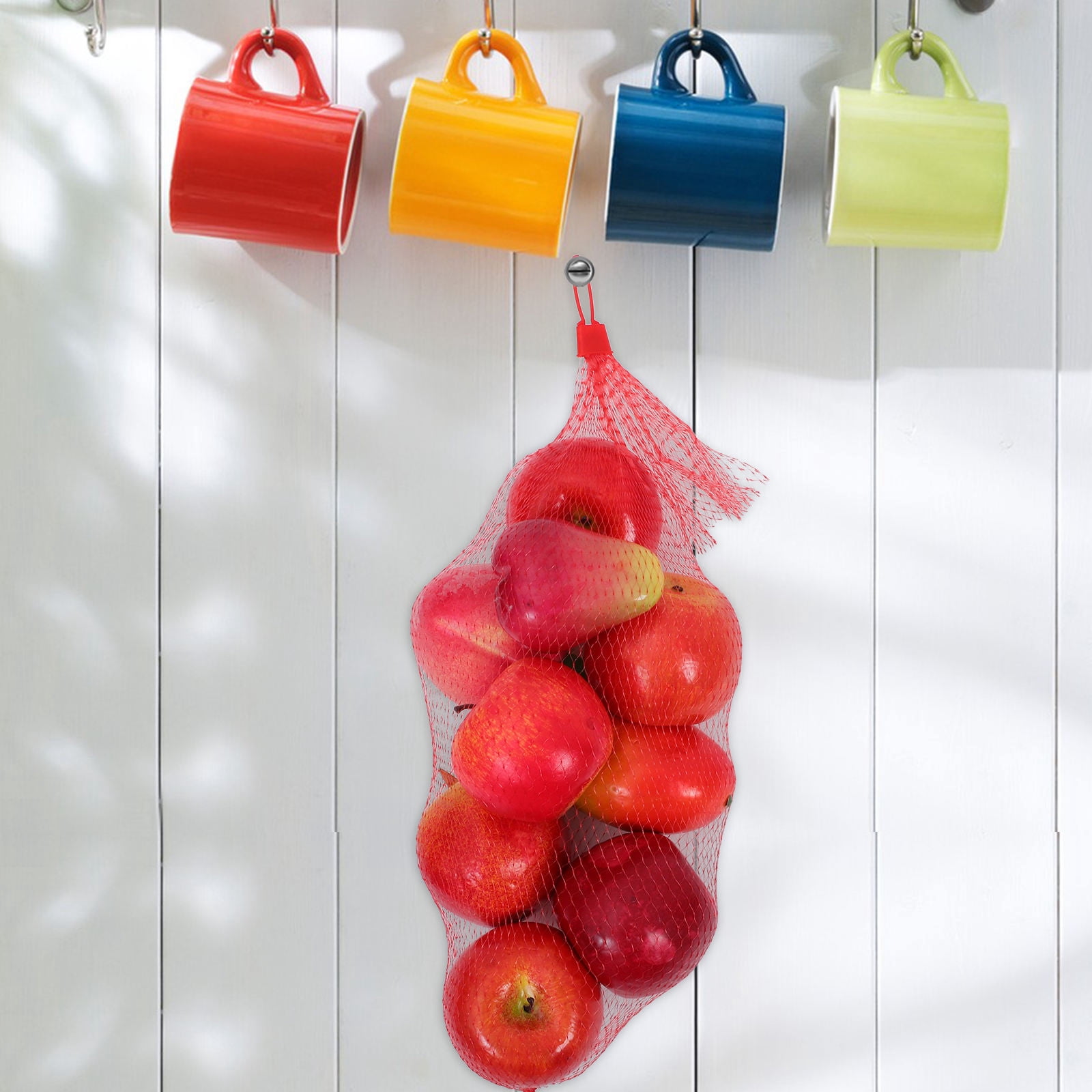 Raindrops 100pcs Reusable Mesh Produce Bags Mesh Storage Bag Fresh ...