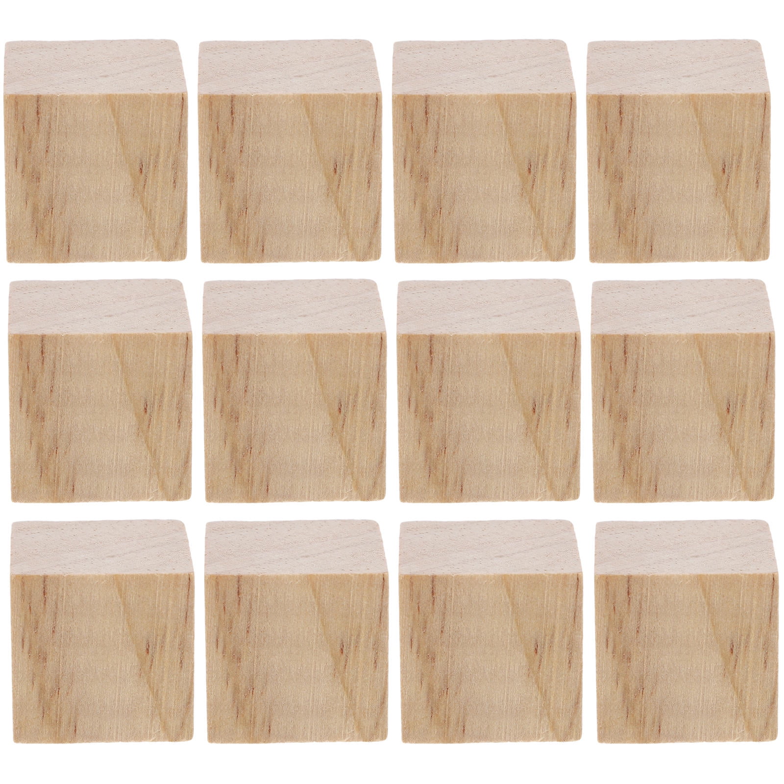 Raindrops 100pcs Small Wooden Cubes Unfinished Wood Blocks Crafting ...