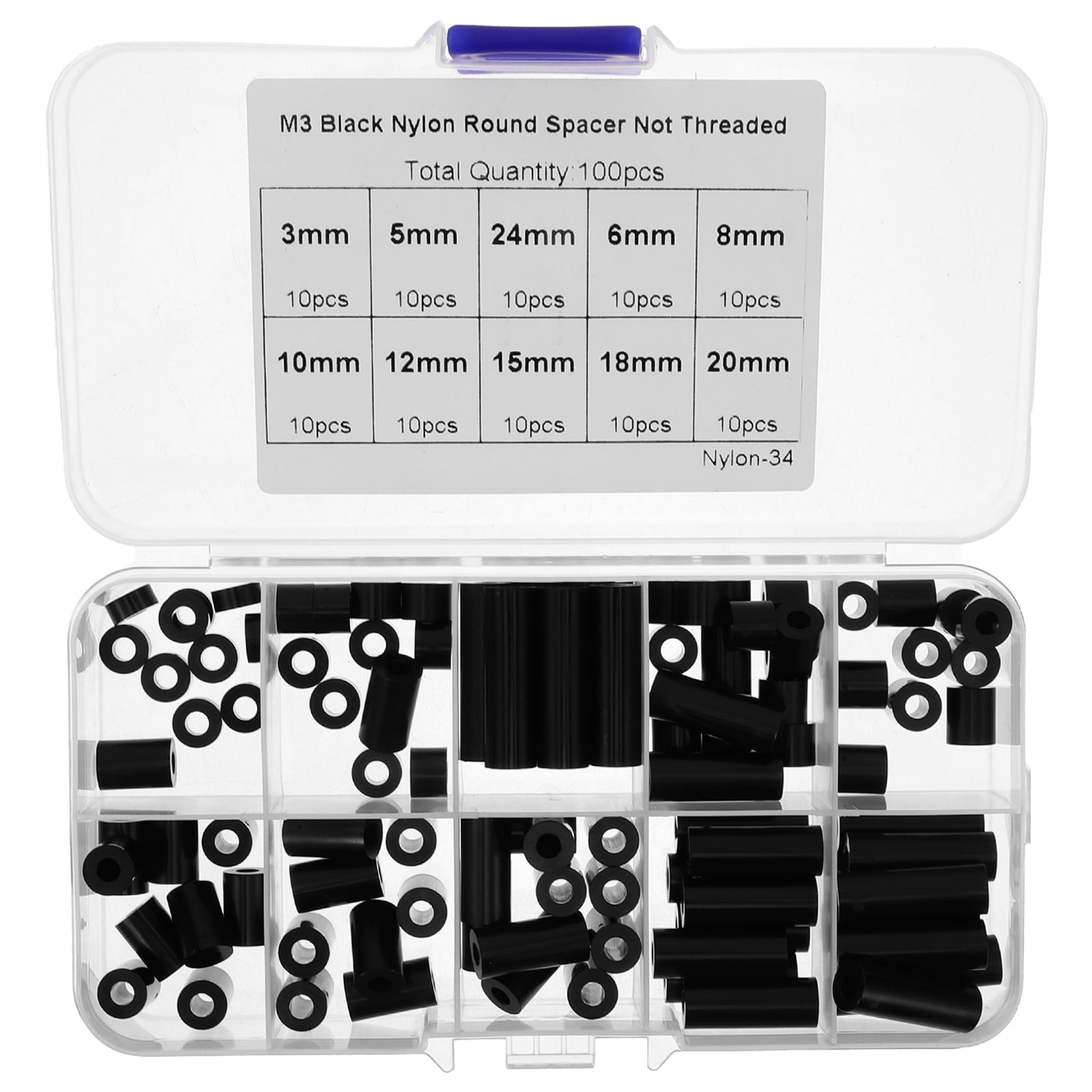 Raindrops 100pcs Spacers Nylon Spacers Washers Electrical Outlet Screw ...