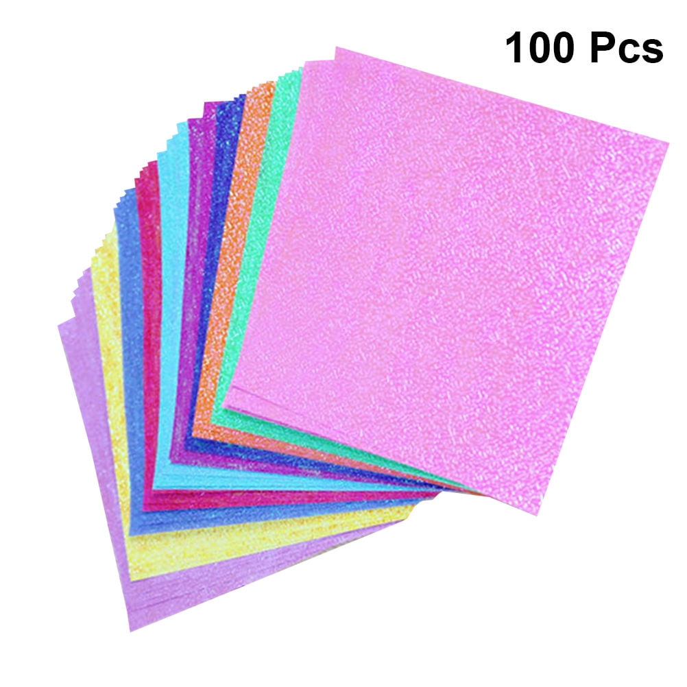 Raindrops 100pcs Sparkly Paper for Crafts Folding Paper Assorted Color ...