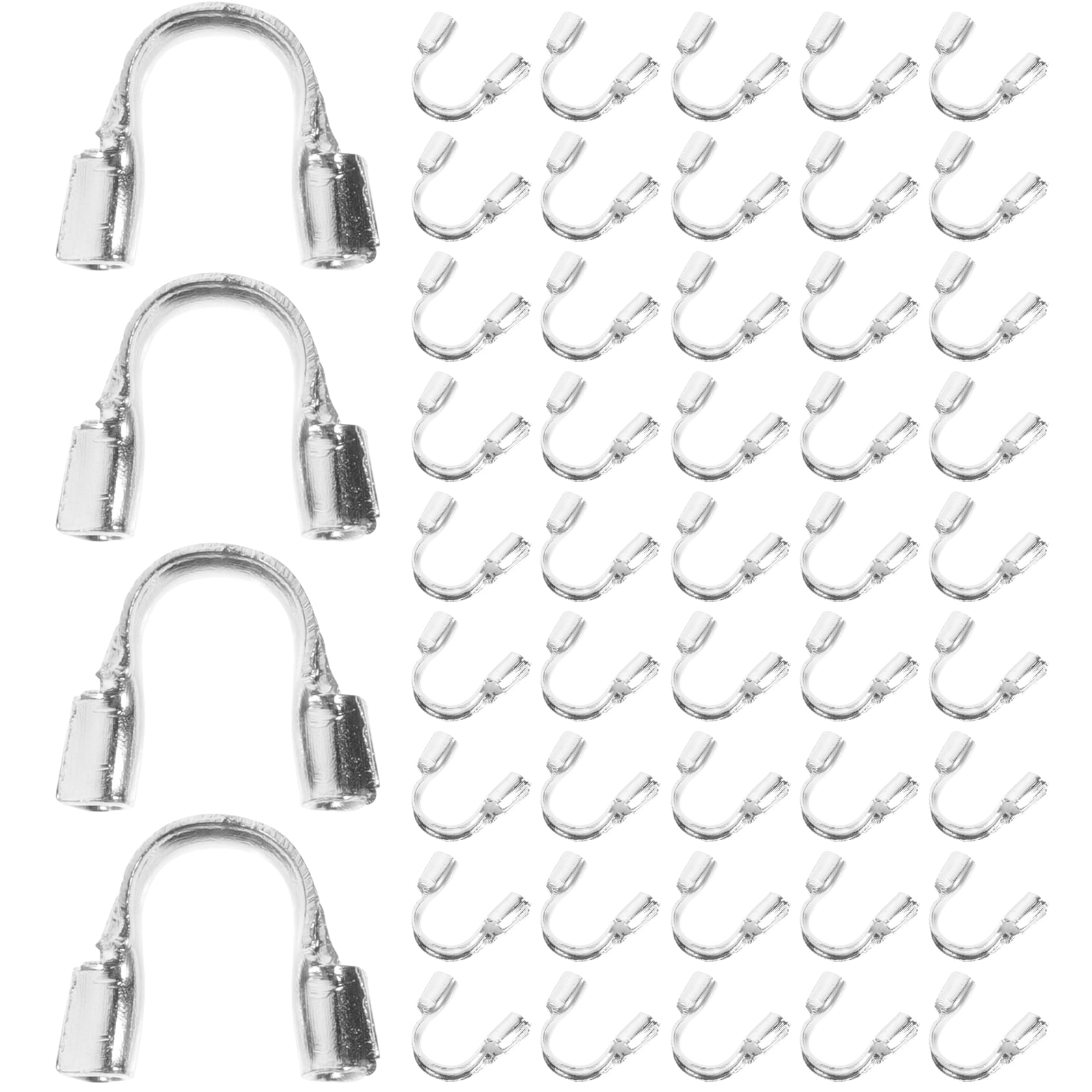 Raindrops 100pcs U Shaped Wire Loops Wire Guards Cable Protectors for ...