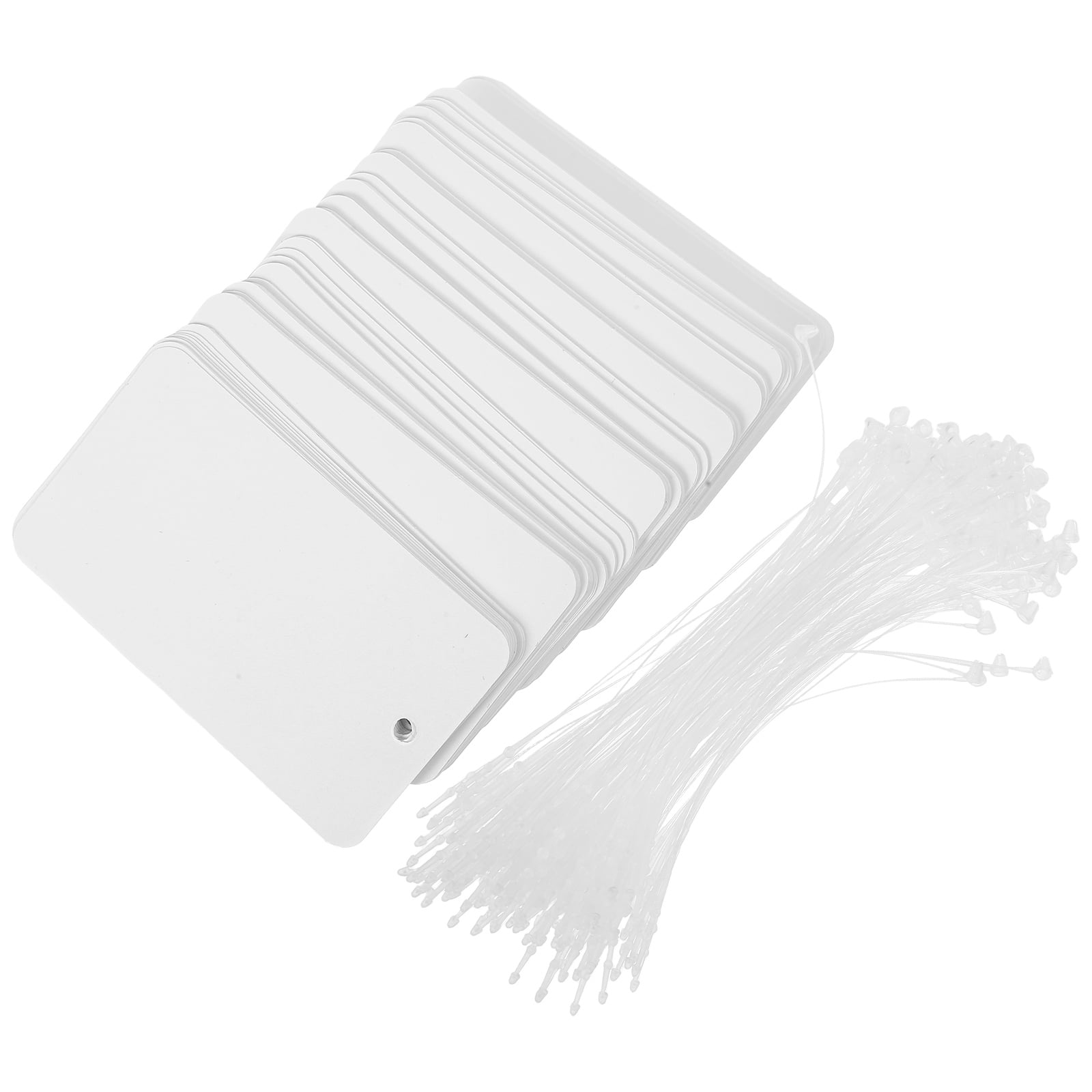 Raindrops 100pcs White Pvc Tags Plastic Shipping Tags With Lanyard ...