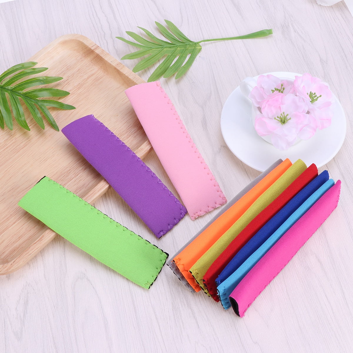 Raindrops 10Pack Insulated Popsicle Holder Neoprene Rectangular Fits ...