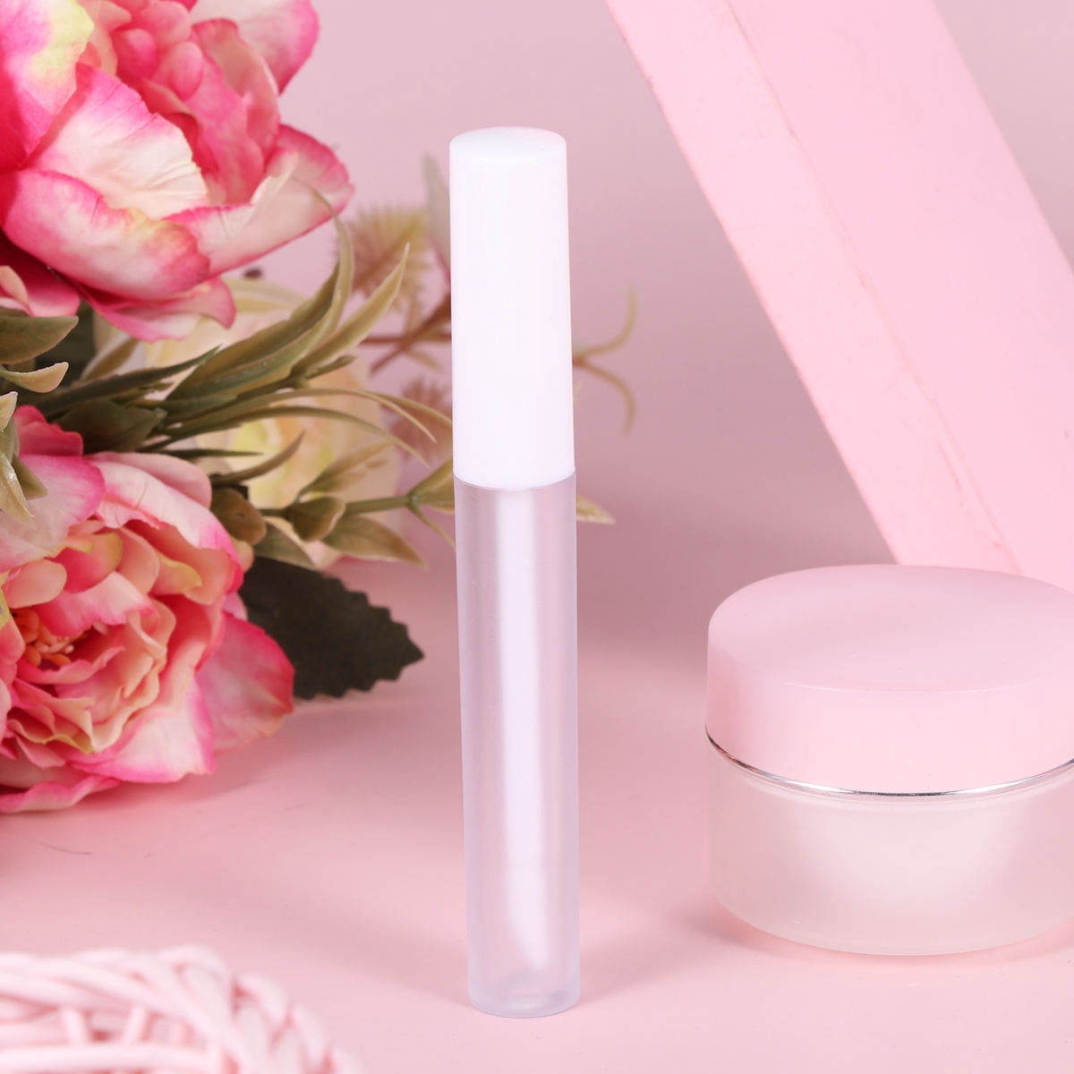 Raindrops Refillable Lip Gloss Container Lip Color Container White ABS ...