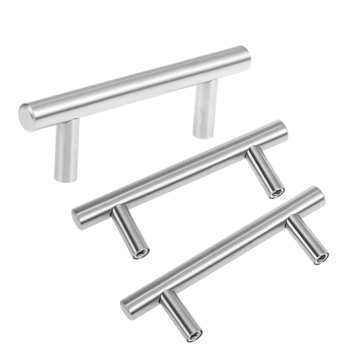 Raindrops 10Pack Stainless Steel T Handle T Shape Silver for Drawers ...