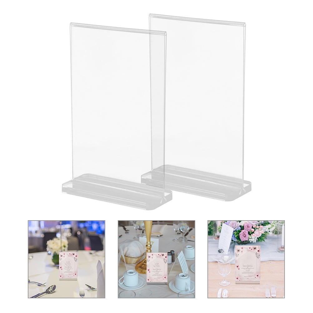 Raindrops Table Menu Holder Acrylic 10Pcs 6.3x3.9x1.8In - Walmart.com